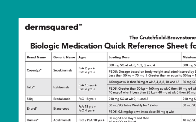 Biologics & JAK Charts - Download our free quick reference charts!